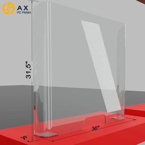 Quality Transparent 73MPa 5mm Plexiglass Sneeze Guard for sale