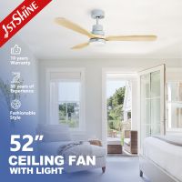 Quality Solid Wood Smart 230v Color Changing Ceiling Fan Remote Control DC Motor for sale