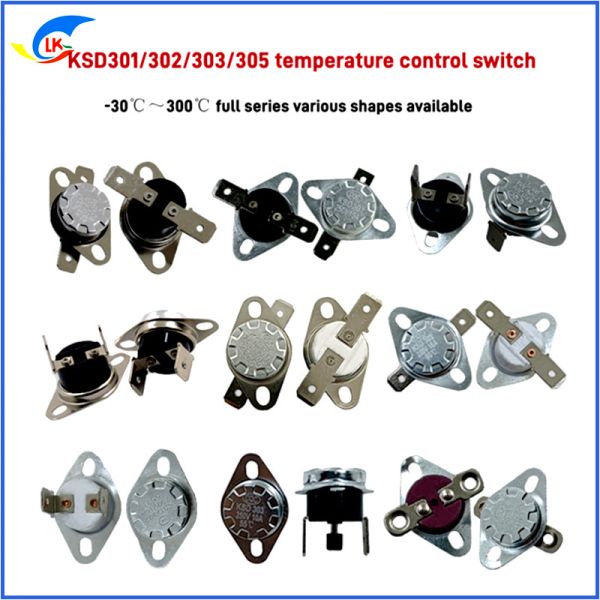 Quality KSD301 250V 10A/16A/20A Bimetallic Temperature Switch Normally Closed / Open 80 for sale