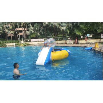 Quality 0.7mm Inflatable Water Trampoline Combo With Slide for sale
