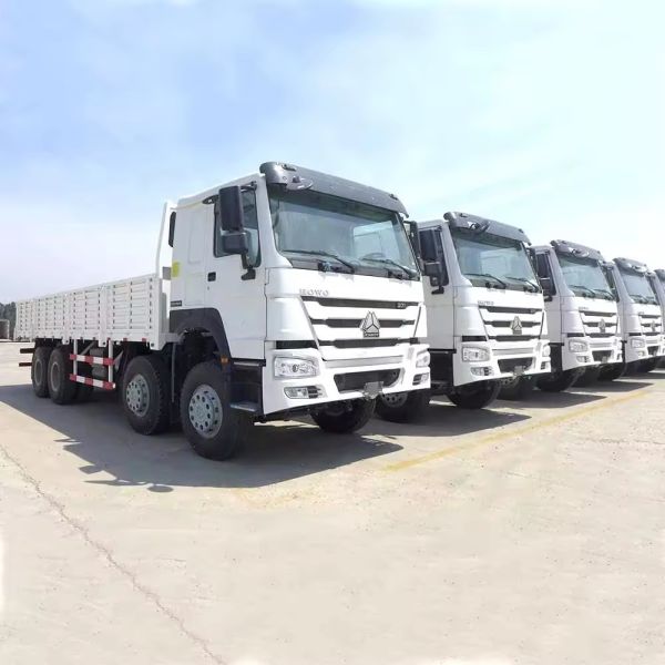 Quality Fence Truck Body Type Used Cargo Trucks Sinotruk Howo Fence Cargo Lorry Truck With Full Cargo Trailer for sale
