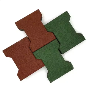 Quality Eco-friendly Recycled Rubber Tiles with Non-slip Surface and 35mm Thickness for for sale