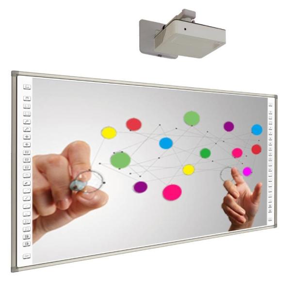 Quality 96 Inches Portable Interactive Whiteboard Smart Whiteboard With Laser Projector for sale