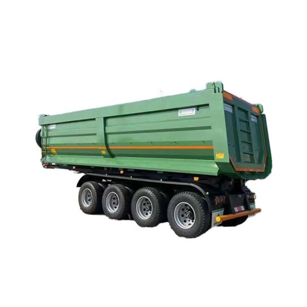 Quality Customizable Capacity 20Cbm Two Axle Dump Tipping Trailer Mechanical Suspension for sale