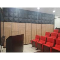 Quality Auditorium Linear Timber Grooved Acoustic Panels Sound Absorption Building for sale