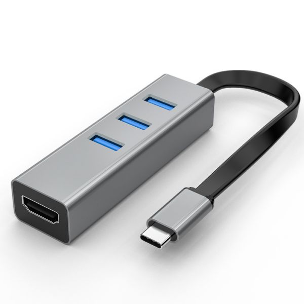 Quality Flexible USB C Cable Expansion USB A HUB And 4K Video HDMI USB Hub OEM Service for sale