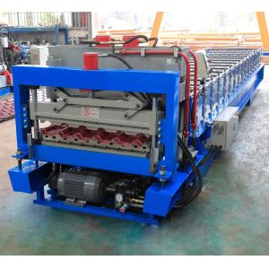 Quality Metal Glazed Roof Tile Roll Forming Machine With High Production Speed for sale
