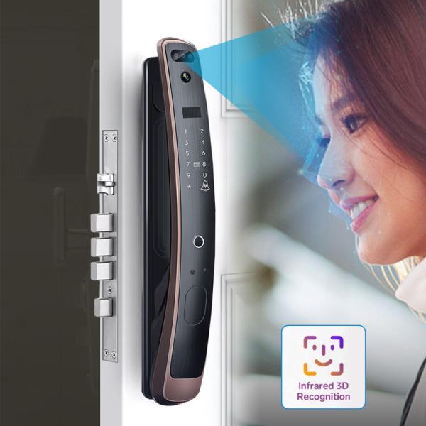 Quality 3D Digital Face Recognition Smart Door Lock Tuya App Access Control for sale