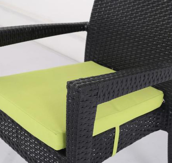 Quality Black Wicker Patio Dining Table Garden Restaurant Dinning Table Set for sale