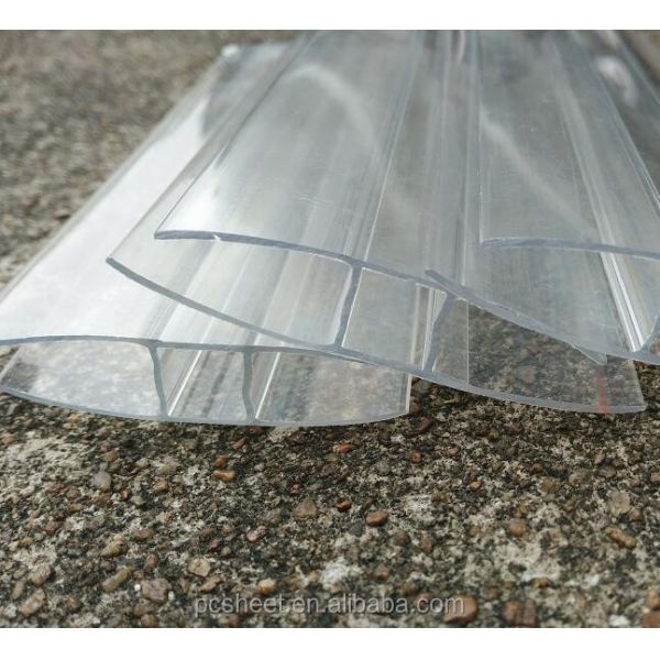 Quality 4mm -20mm Transparent Polycarbonate H Profile / Polycarbonate U Profile for sale