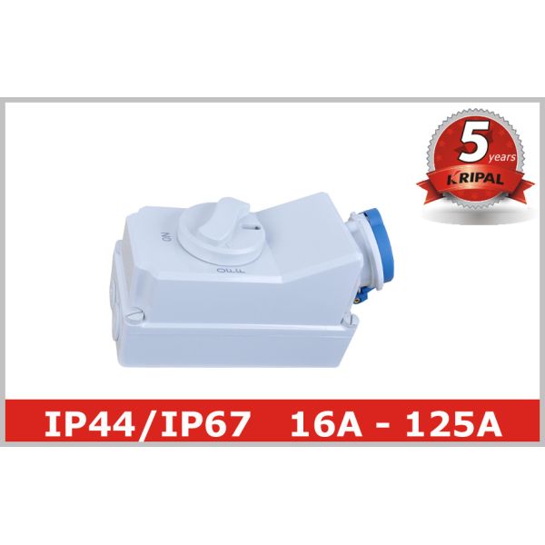 Quality 16A 32A 63A 125A Interlocked Switched Socket Outlet Industrial Power for sale