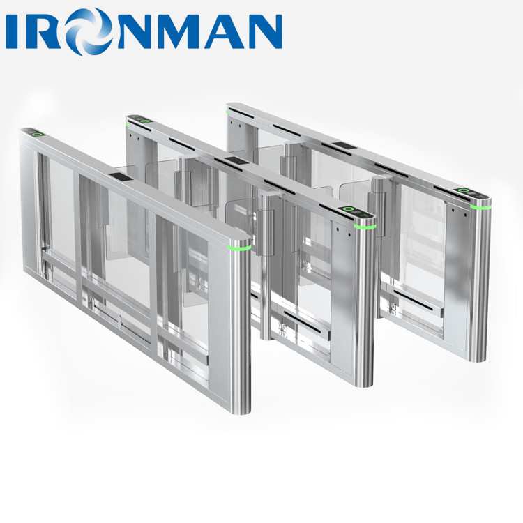 Quality Airport AB Turnstile Entrance Gate Long Flap Speed Gate Turnstile With Fence For Secure Gate Access for sale