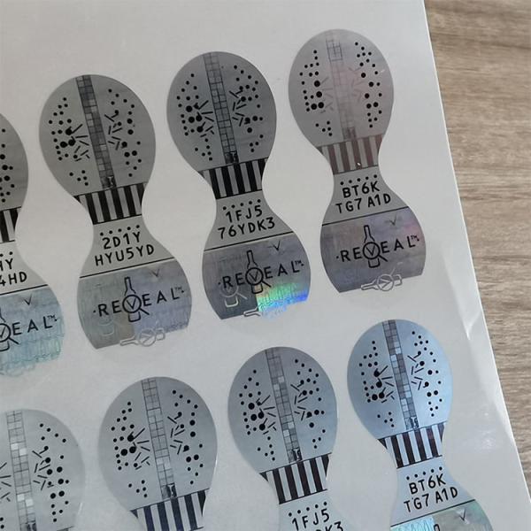 Quality Adhesive Waterproof Wine Label Stickers Anti Counterfeiting Glossy for sale