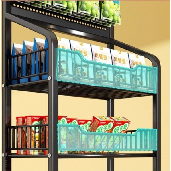 Quality Multi Layer 50kg Snack Display Rack 4 Floors For Supermarket Food And Beverage for sale