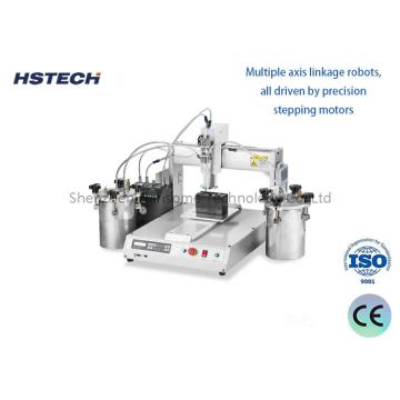 Quality 90 Degree Four-Station Round Glue Dispensing Machine LED Bulb Glue Dispenser for sale