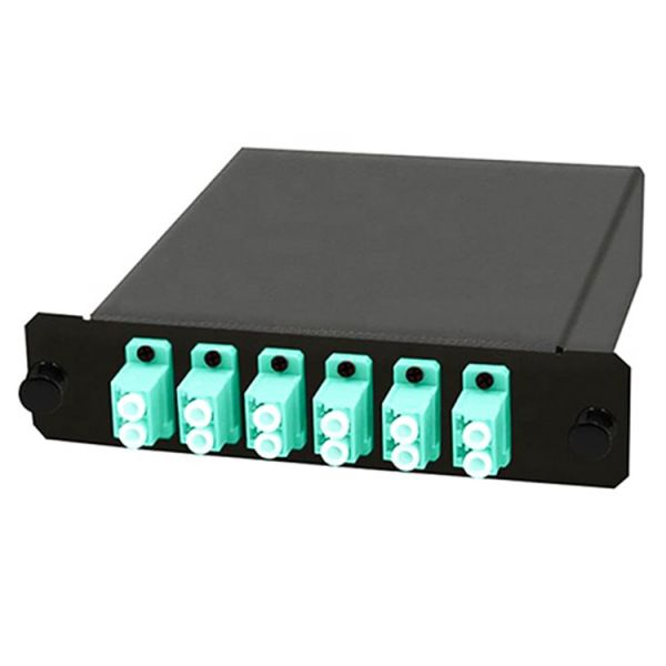 Multimode OM3 MPO MTP Cassettes Male To LC Duplex 12 Core Fiber ...