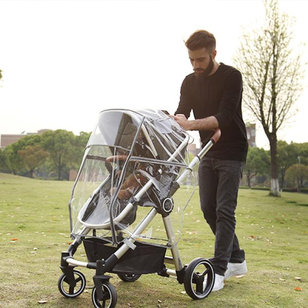 Quality EVA Customize Weather Shield Clear PVC Baby Stroller Rain Cover for sale