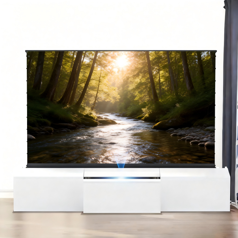 Quality Sleek Motorized Laser TV Cabinet Designed for Modern UST Projector Setups for sale