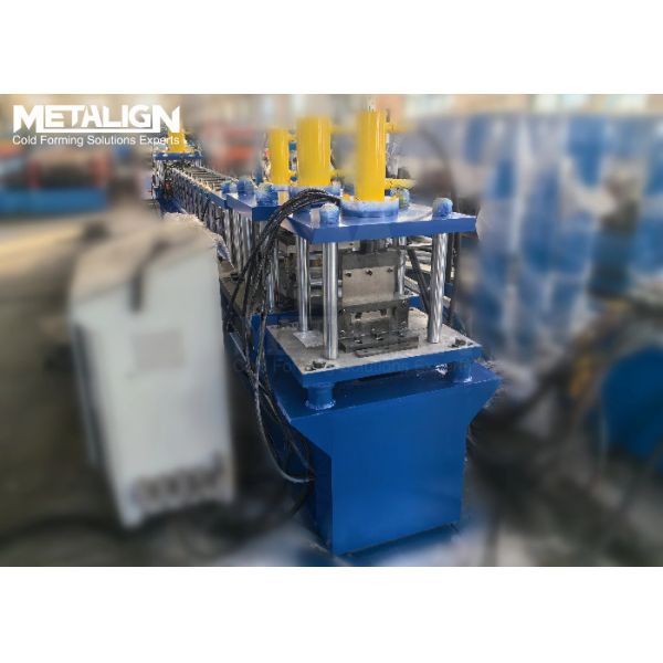Quality Customizable Hat Purlin Roll Forming Machine With Chain Drive And Hydraulic for sale