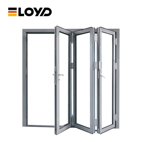Quality Villa Hurricane Impact Aluminum Doors Double Glass Stacked Bifold Accordion Doors for sale