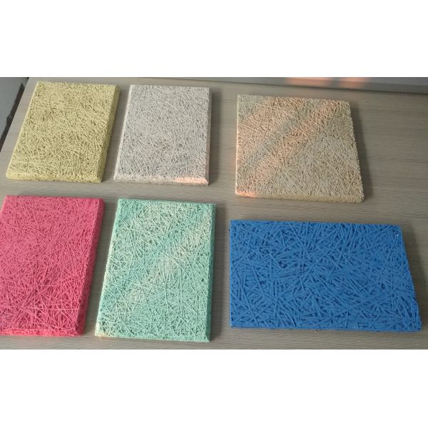 Quality Parallelogram Interior Wood Wool Acoustic Panel Soundproof Board for sale