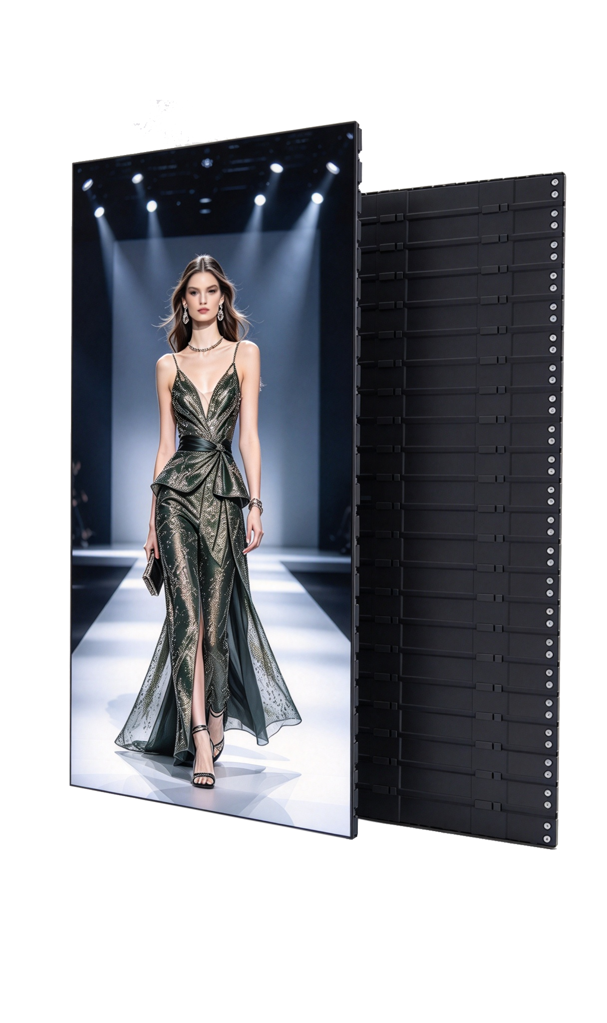 Quality Rolling Retractable Portable LED Poster Screen P0.78-P3.9mm 3840Hz WiFi Digital Signage for sale