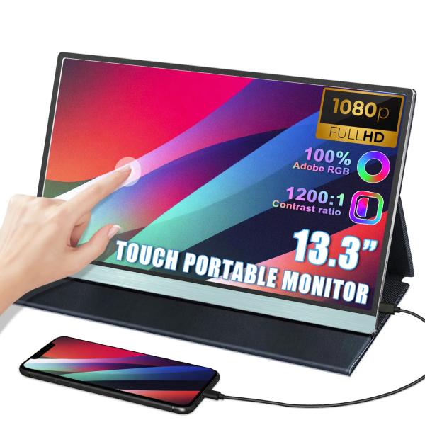 Quality Lightweight 13.3inch 4k Portable Touchscreen Laptop Monitor 1080P Gaming for sale