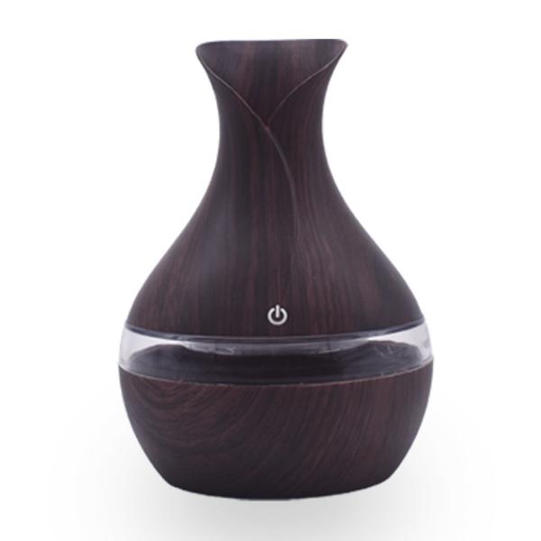 Quality Compact 300ml Wood Flower Vase Design Ultrasonic Humidifier Diffuser for Home for sale