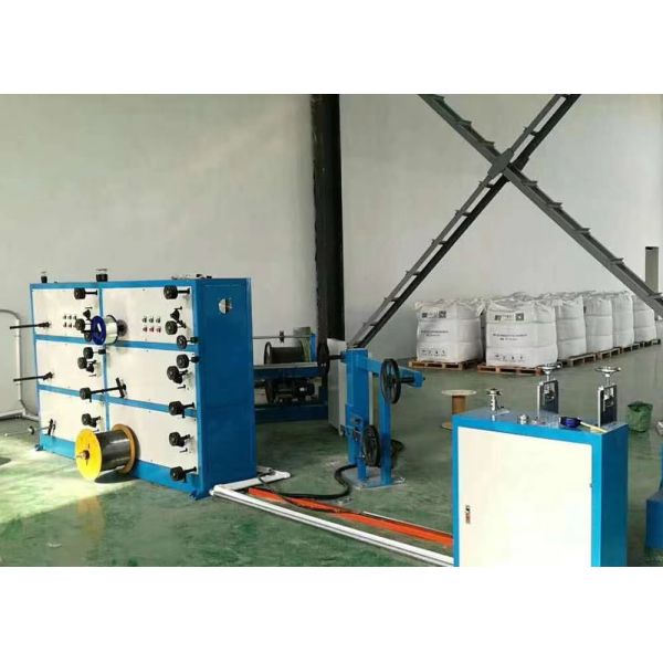 Quality 25kw 70kg/H High Speed FTTH Fiber Optic Cables PVC Extruder Machine Production Line for sale