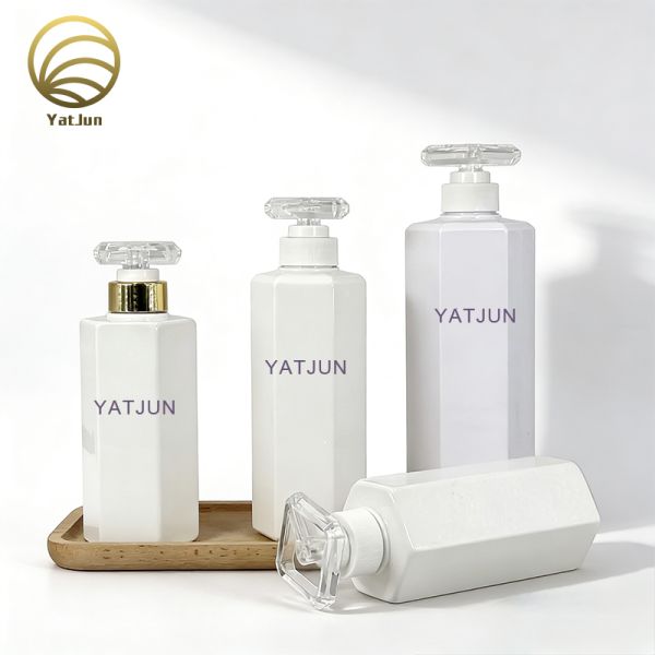 Quality 400ml 500ml 700ml 800ml Hexagonal Plastic Bottles For Shampoo Shower Gel for sale