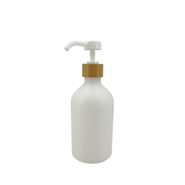 Quality 500ml Plastic Lotion Dispenser Bottle Matte White Plastic Cosmetic Bottle for sale