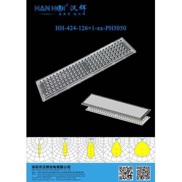 Quality 126pcs Waterproof Optical Lens for Stadium Lighting 15°-90° Beam Angles for sale