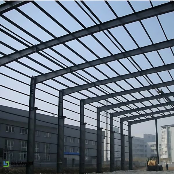 Quality CE Garage Workshop Buildings Rock Wool Panel Portal Frame Structure for sale
