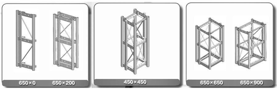 construction hoist mast section