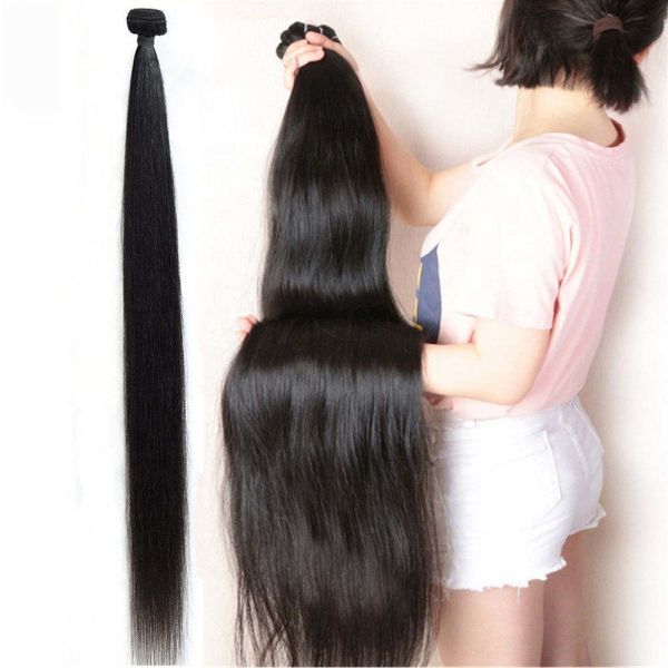 Quality 40 Inch Long Straight 100% Raw Hair Bundles 10A Brazilian Virgin Human Braiding Hair for sale