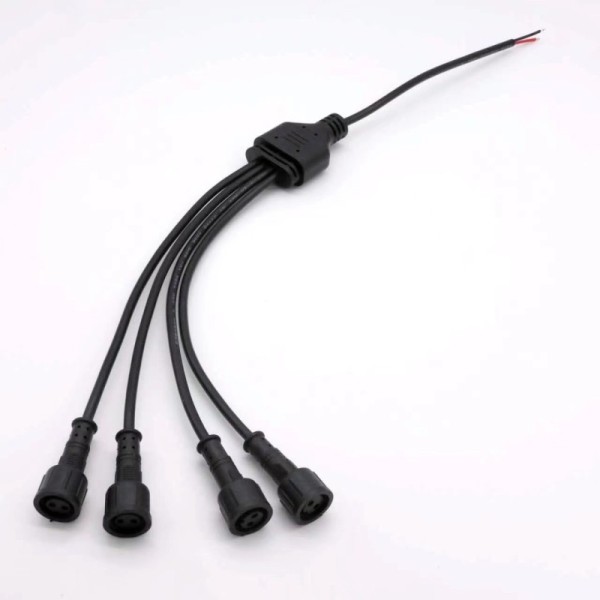 Quality Anti Water PVC Y Wire Connector , IP67 4 Pin Waterproof Automotive Connector for sale