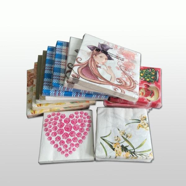 Quality Disposable Party Tissue Paper Multicolor Paper Napkin for Personal Serviettes in for sale