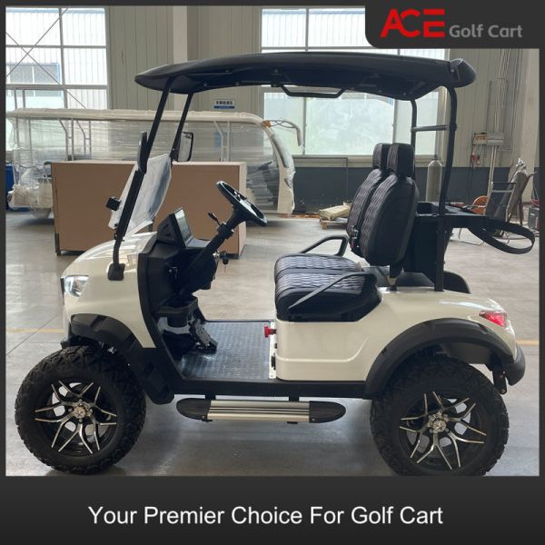Quality 14inch Steel Frame Electric Golf Cart With 5kw AC Motor 80km Range 8h Charging Time for sale