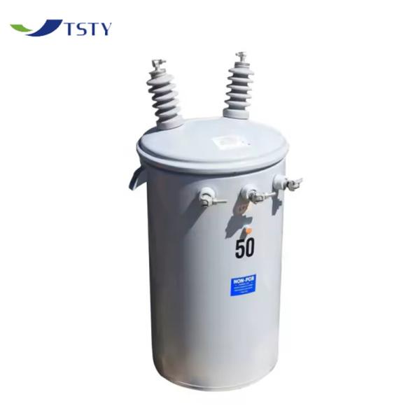 Quality Oil-filled Pole Mounted Transformer 15kva 4160V to 480/277V 25kva 37.5kva Single for sale