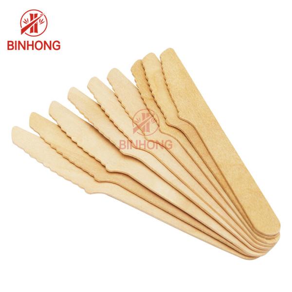 Quality 100% Birch Wooden Disposable Biodegradable Cutlery Sets Durable Compostable for sale