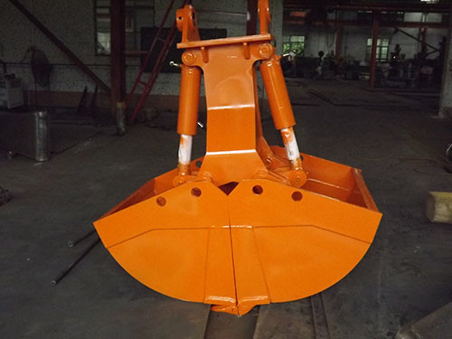 Quality Long Durability Clamshell Bucket , 7-70 Ton Excavator Clamshell Attachment for sale