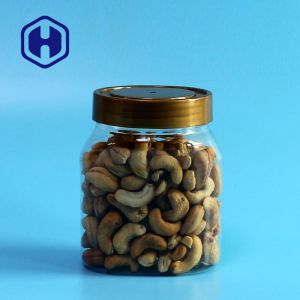 Quality 13.8oz Screw Lid 410ml Leak Proof Plastic Jar Food Safe Packaging Oval Shape for sale