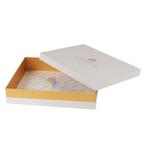 Quality Personalized Custom Logo Design White Apparel Gift Clothing Packaging Box Lid for sale