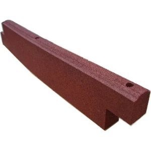 Quality 1220*100*76mm Flexible Rubber Edging Black / Red Recycled Rubber Lawn Edging for sale