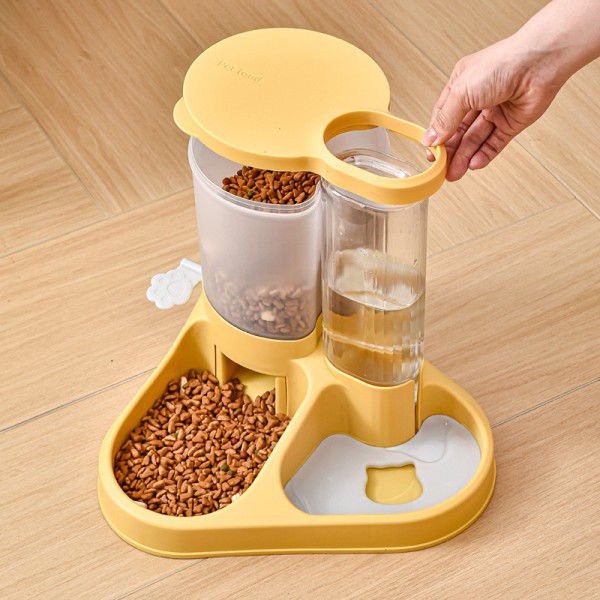 Quality Automatic Dog Cat Feeder and Water Dispenser Set Pet Drinking Water Fountain Included for sale