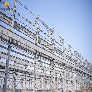 Quality Prefabricated Steel Warehouse Building with Sandwich Panel Cladding for sale