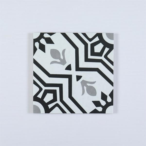 Quality 20x20cm Ceramic Rustic Tile for Indoor Floor Black Gray White for sale