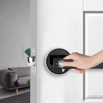 Quality High Security FPC Smart Fingerprint Door Handle Lock 2 Years Warranty for sale