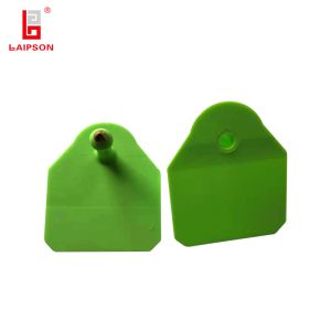 Quality Green BASF TPU 50MM Pig Ear Tag Closed Head ISO For Farm for sale
