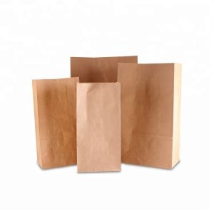 Quality Custom SOS Paper Bags Food Packing Bread Recyclable Retail Kraft Paper Packing for sale